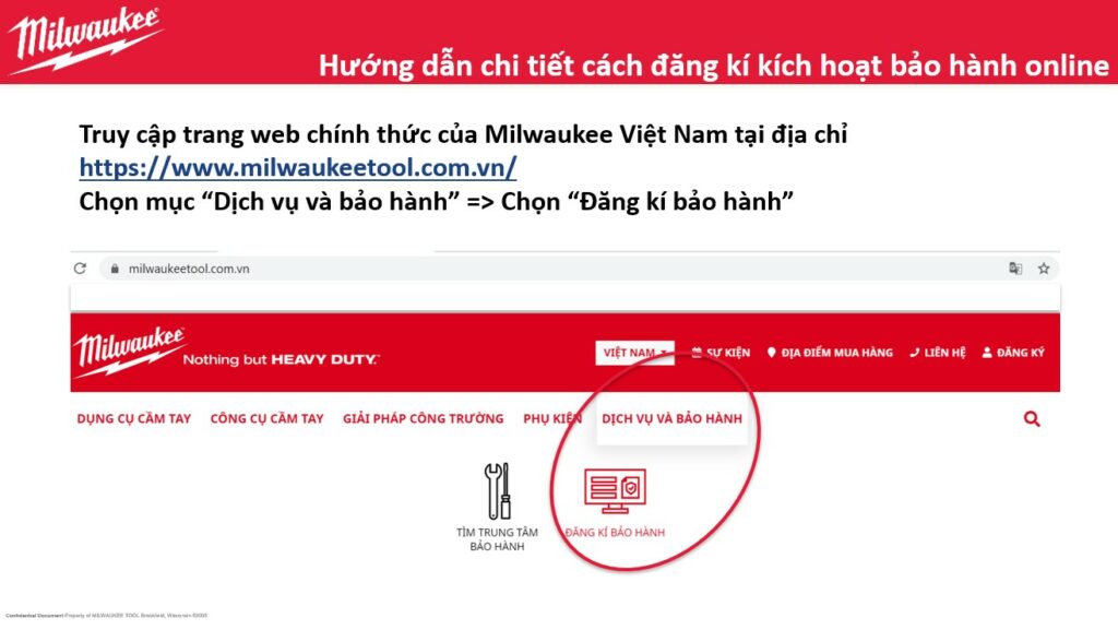 Warranty Registration - Milwaukee Tool Vietnam